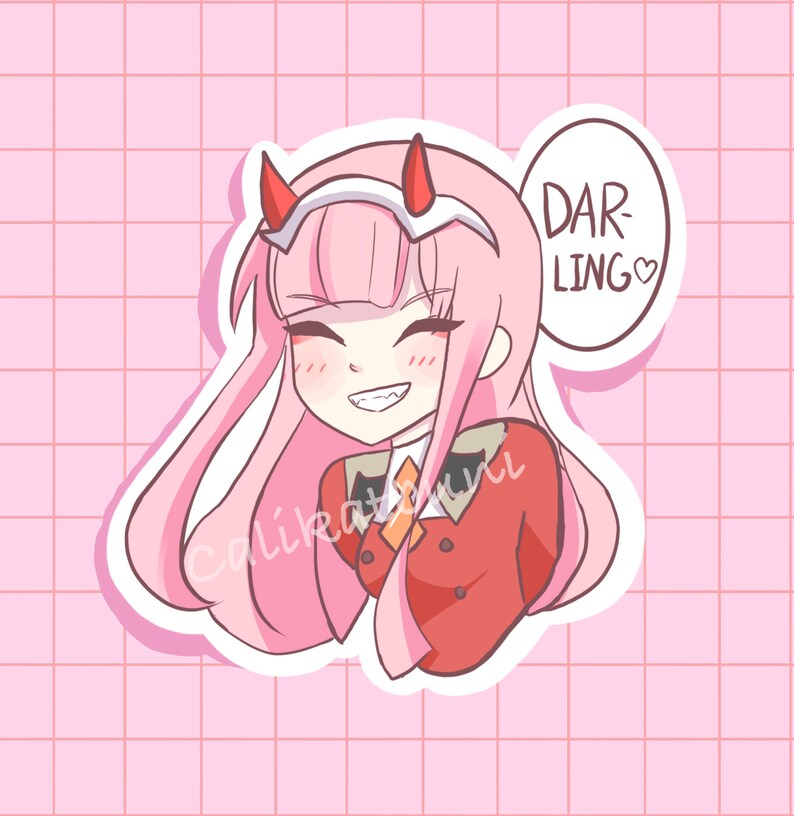 Zero Two Inspired Sticker vinyl Matte | Etsy