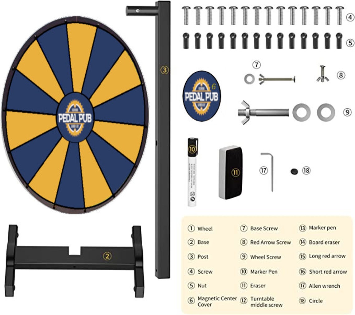 Custom Prize 24 Wheel Fortune PRIZE SPINNER Wheel Spinner Prize Winner ...