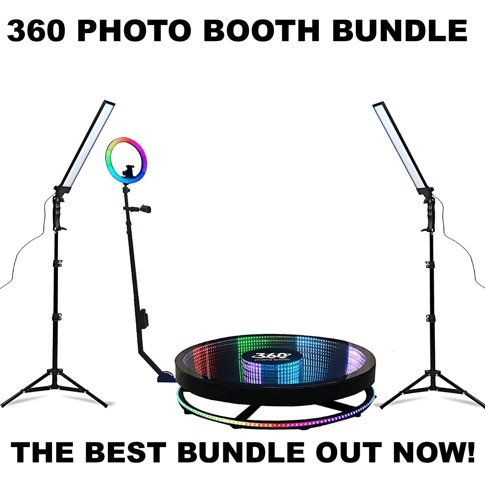 36in 360 Infinity Photo Booth Automatic Spin CLEARANCE Infinity LED 360 ...