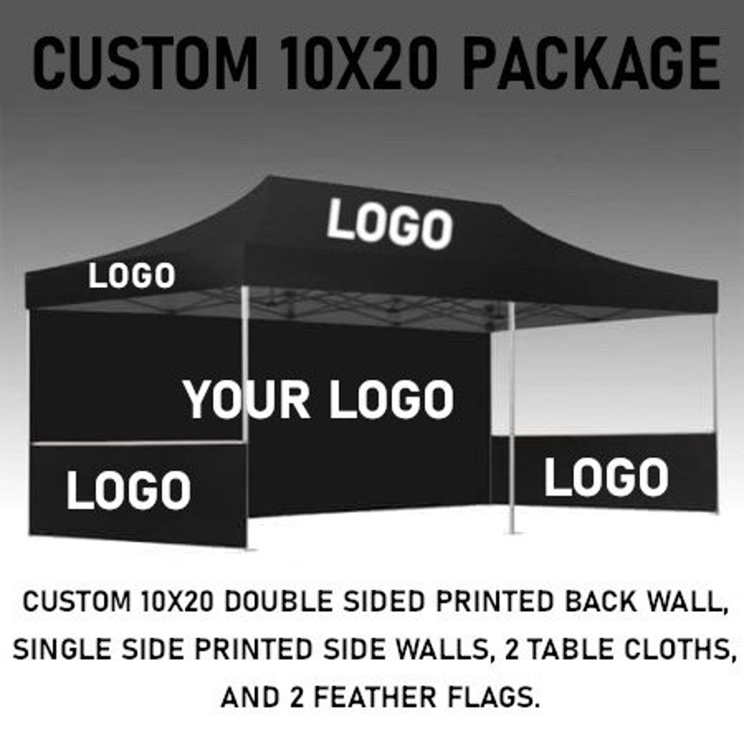 CUSTOM 10X20 TENT CANOPY Business Tent Pop up Tent Event Tent Combo ...