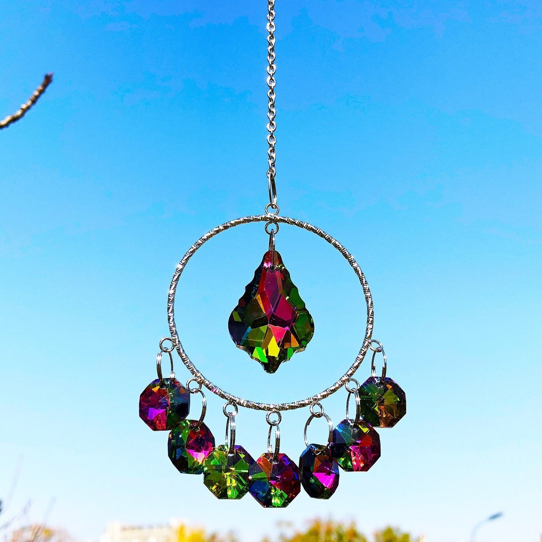 Suncatcher Maple Leaf Crystals Window Rainbow Maker Prism - Etsy