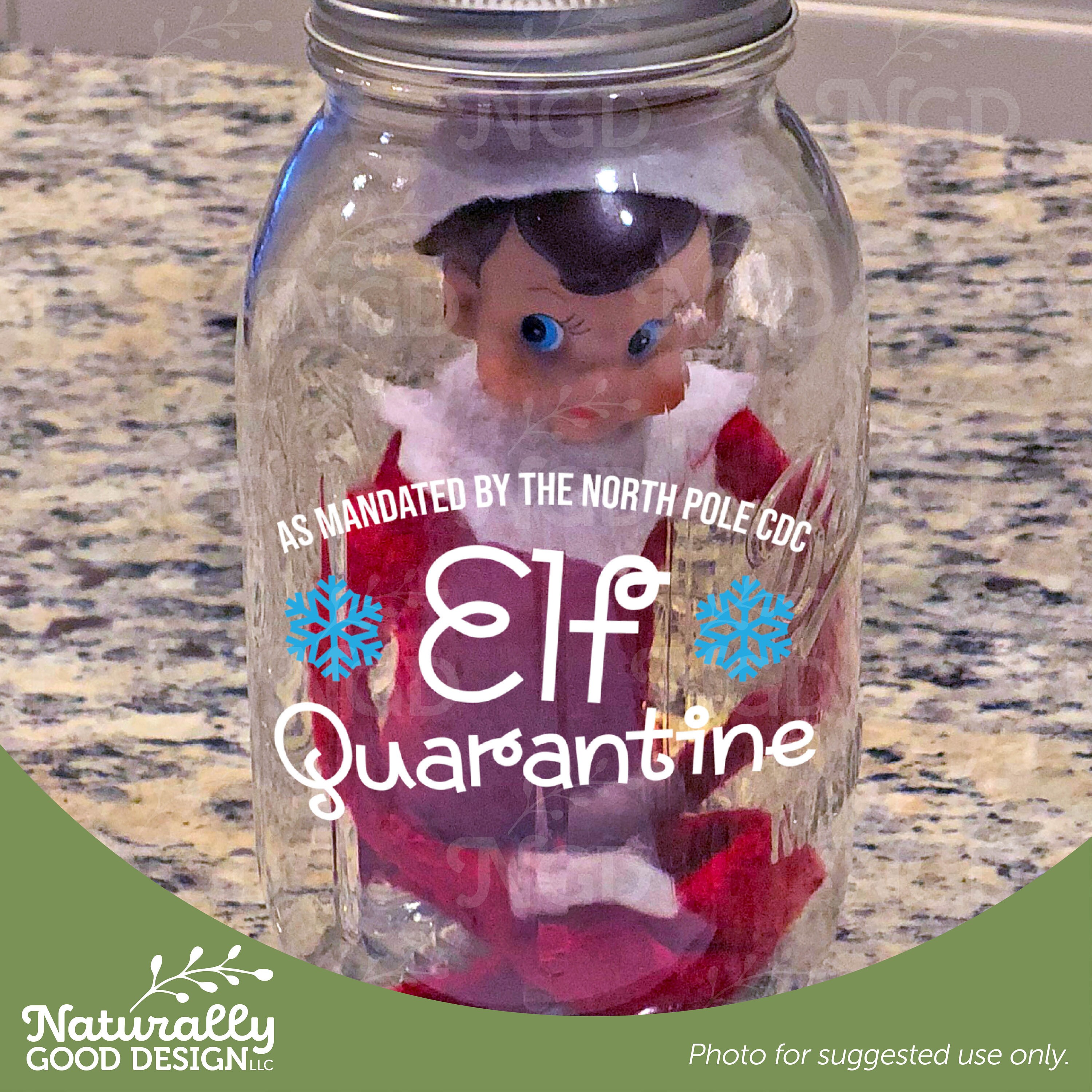 Elf Quarantine SVG Cut File Png Jpg Pdf Dxf Cricut Silhouette Printable ...