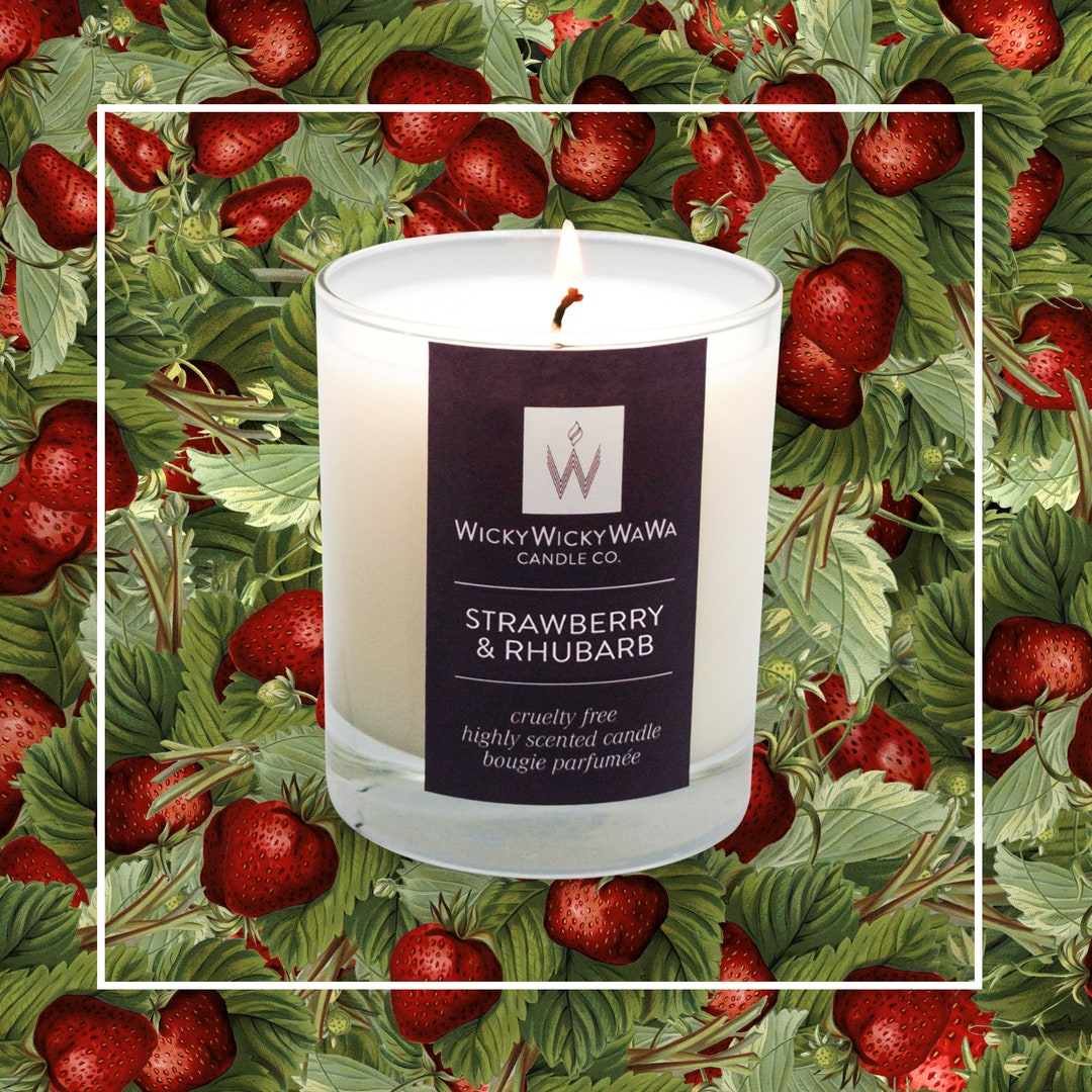Strawberry and Rhubarb - Highly Scented Hand Poured Candles - All Made ...