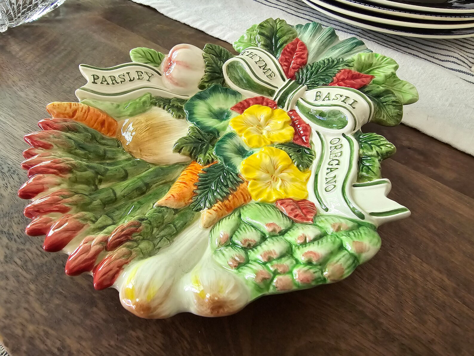 Vintage Fitz & Floyd Herb Plate - Etsy