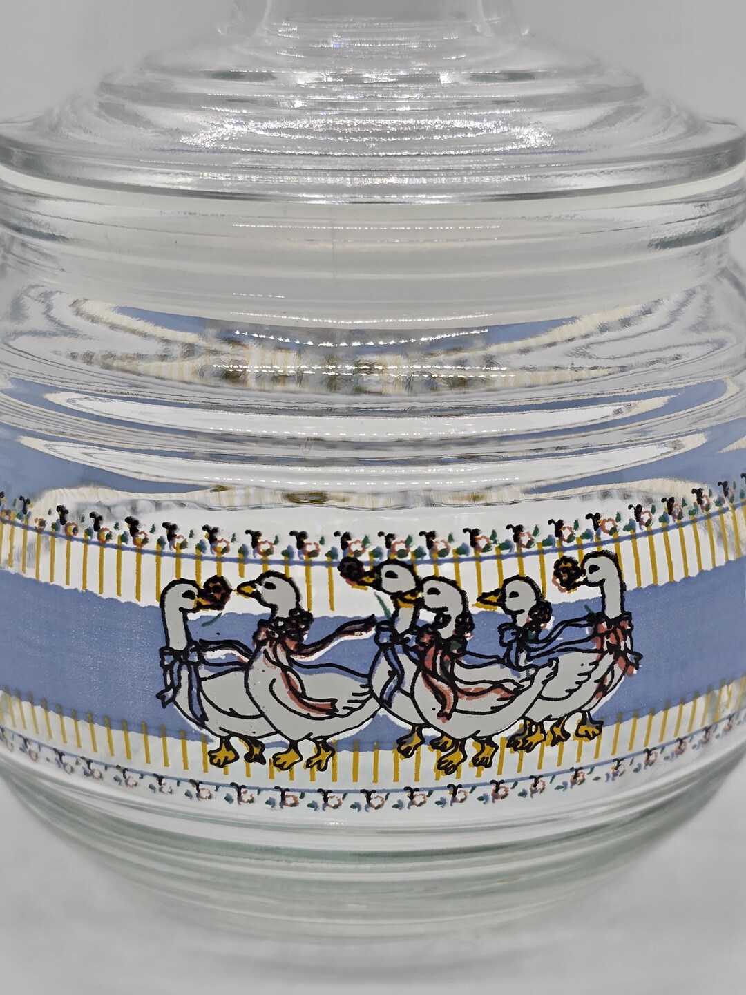Vintage Ducks Blue Ribbon Candy Jar by KIG - Etsy