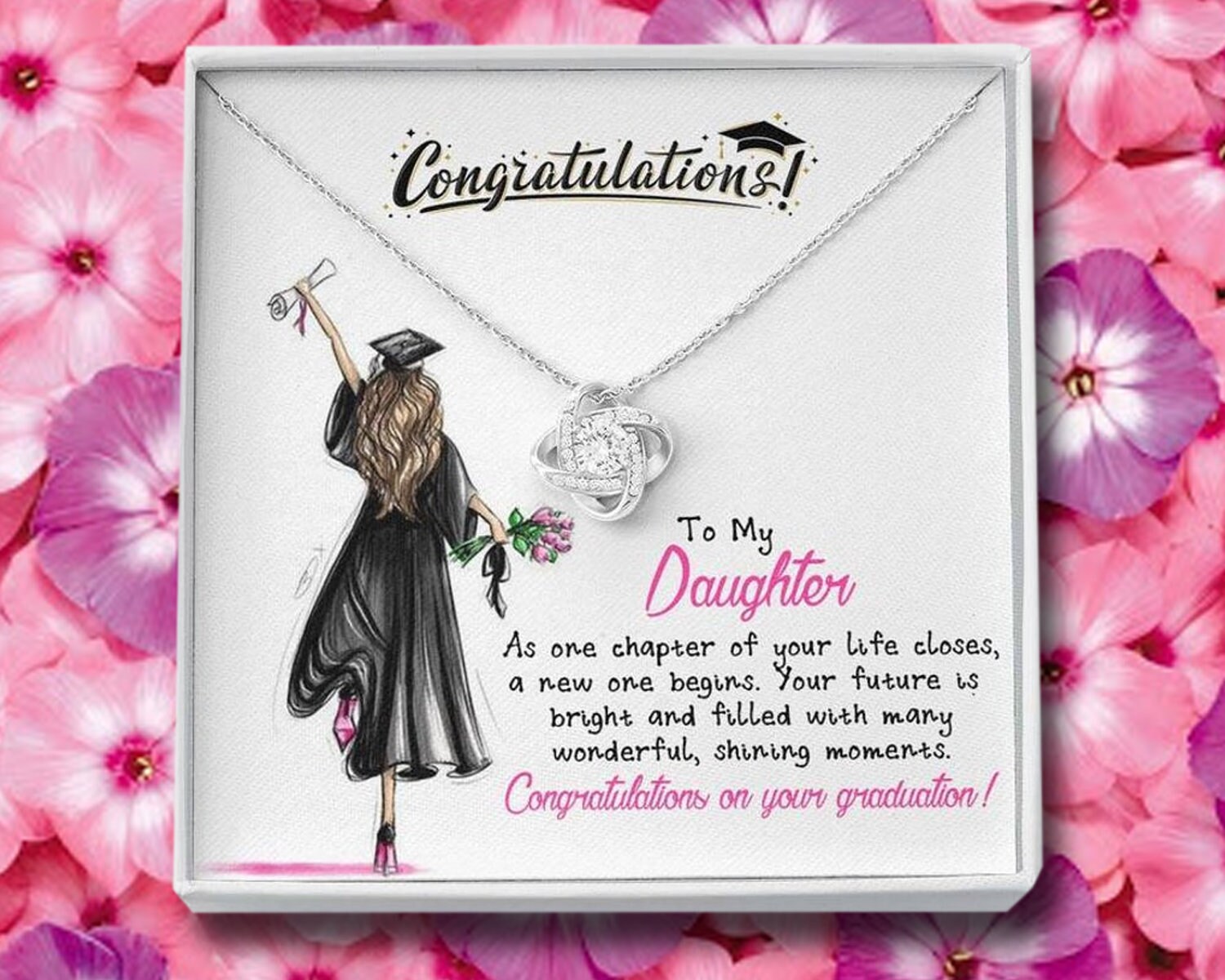 To My Daughter Congratulation On Your Graduation Box Gift Etsy