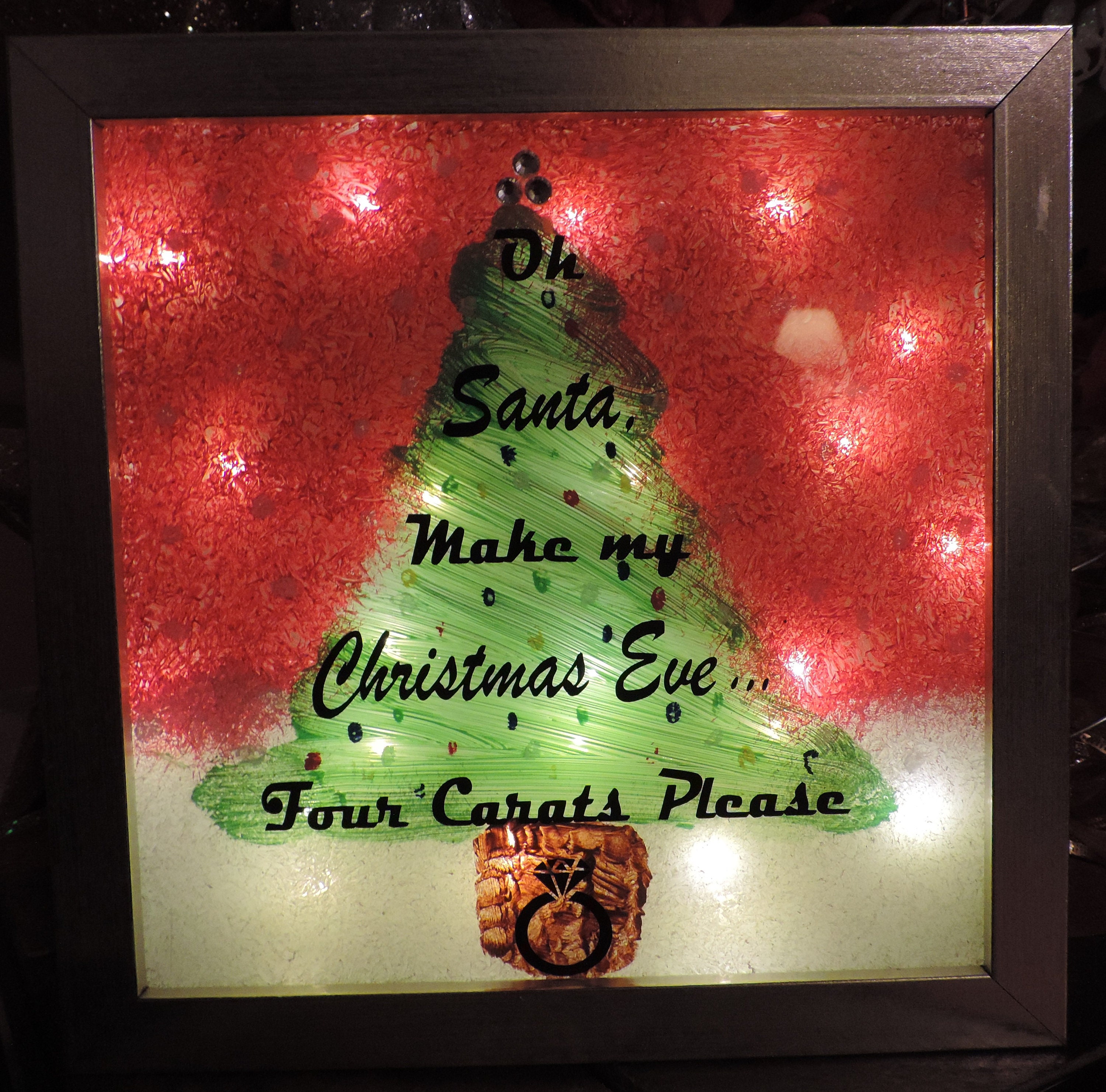 Oh Santa Light Up Shadow Box - Etsy.de