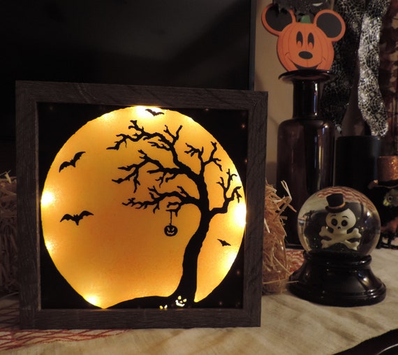Halloween Light up Shadow Box Sunset | Etsy