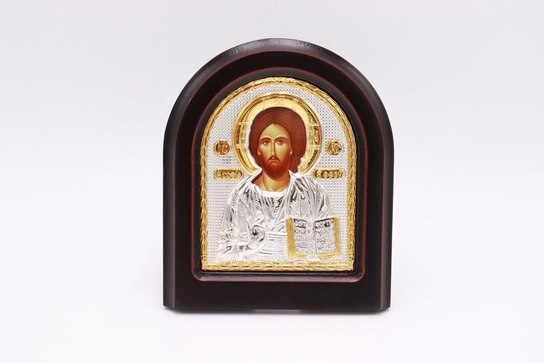 Jesus Christ Silver 950 Icon Stand / Wall 5 SIZE AVALIBLE Holy Land ...