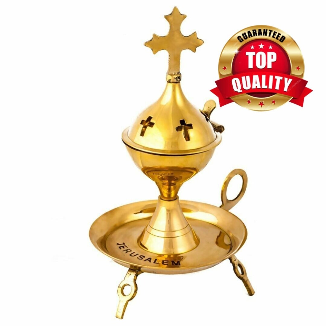 Jerusalem Frankincense Resin Burner Natura Incense Brass Holy Land ...