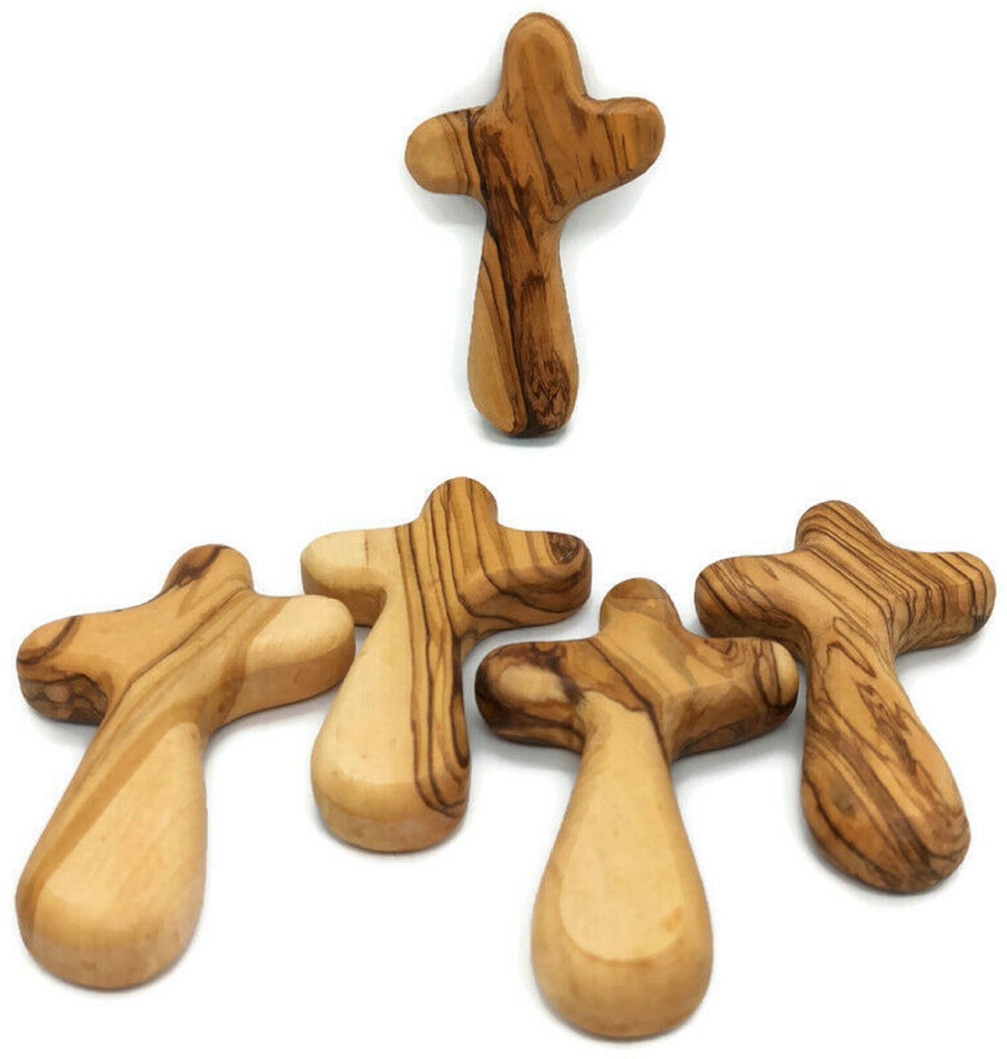 Handheld Olive Wood Cross Hand Made in the Holy Land Jerusalem - Etsy ...
