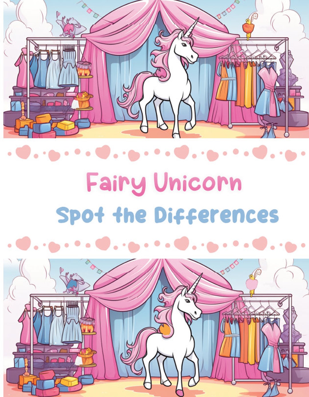 Fairy Unicorn Spot the Differences Activity Book for Children - Etsy