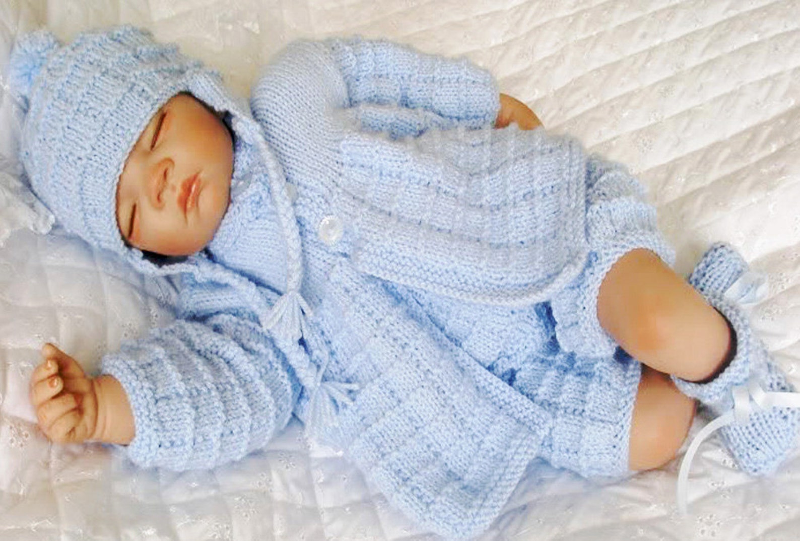Baby Easy Matinee Coat Knitting Pattern 0-3 Month Baby - Etsy