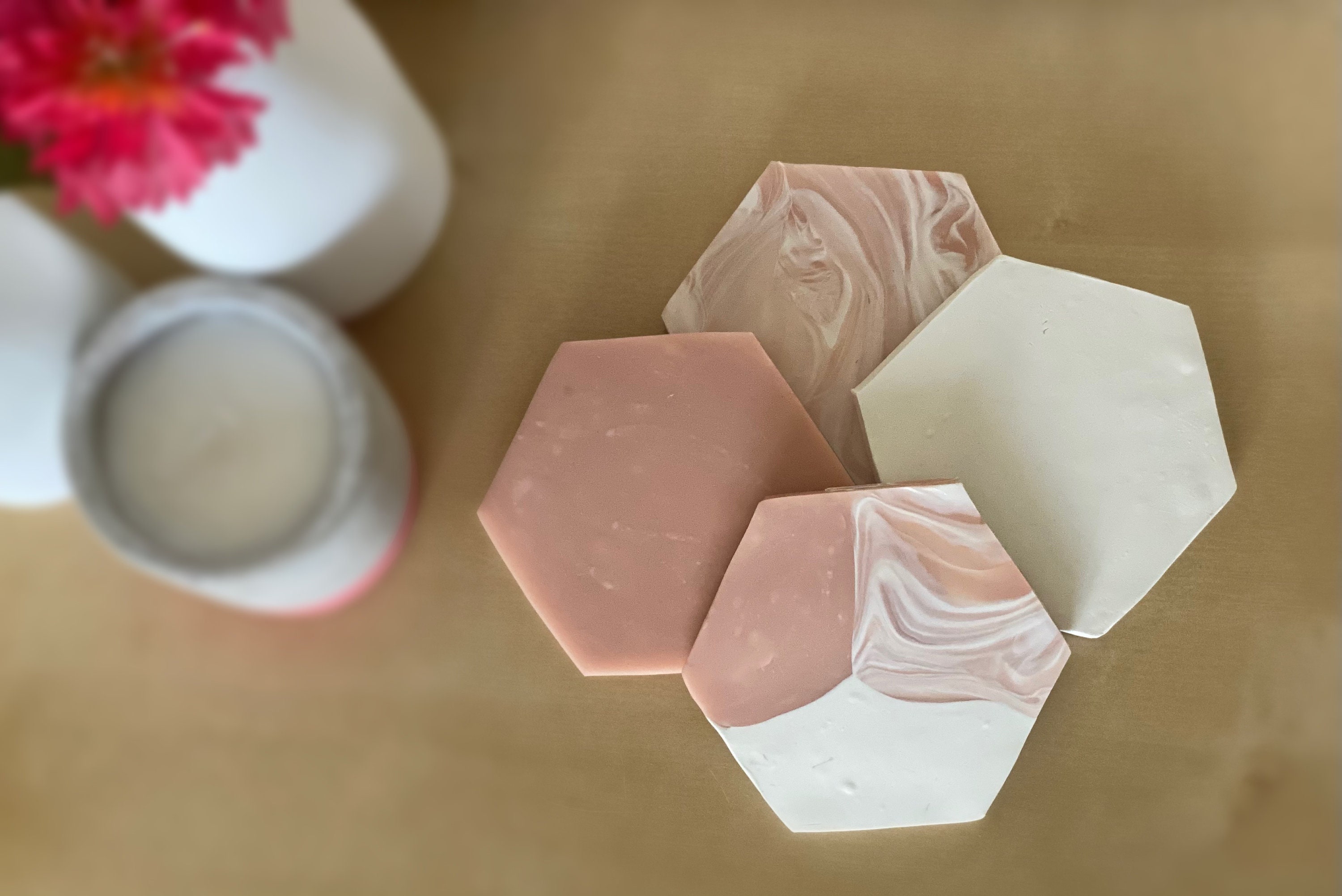 Modern Handmade Polymer Clay Coasters set of 4 - Etsy