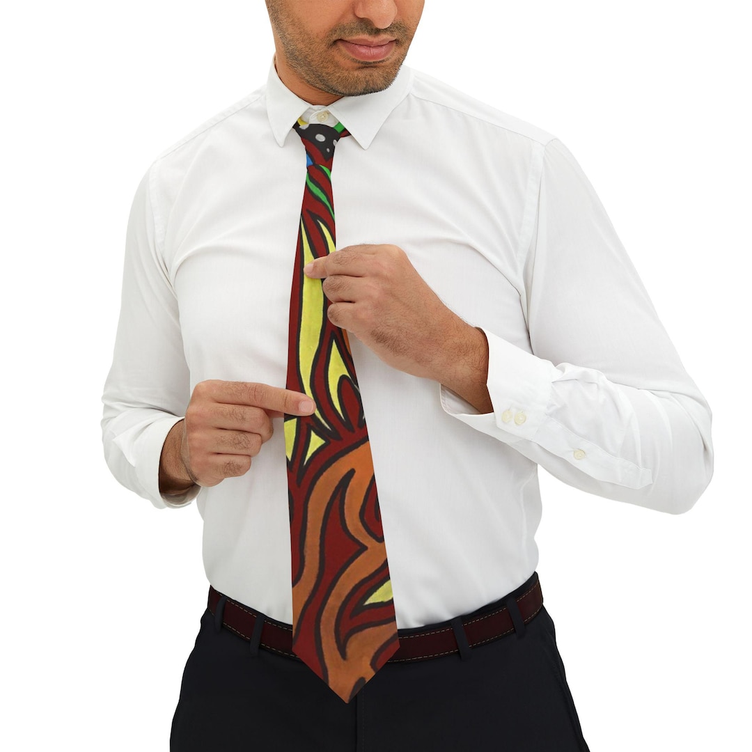 Eyes of Fire Painting Necktie, Wearable Art Fashion Accessory - Etsy