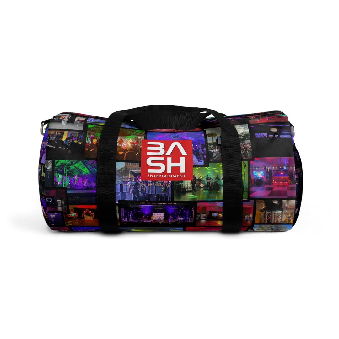 BASH Entertainment Collage Duffel Bag | Neon Club Montage Travel Gym ...