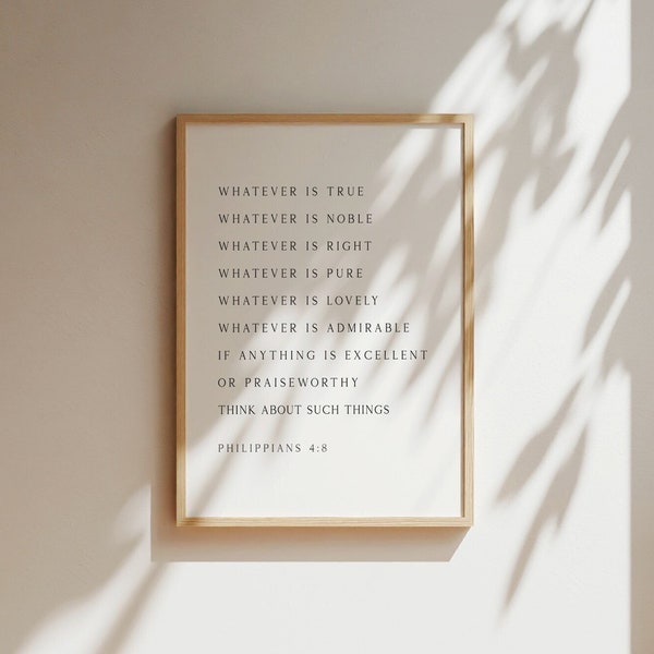 Philippians 4 8 - Etsy