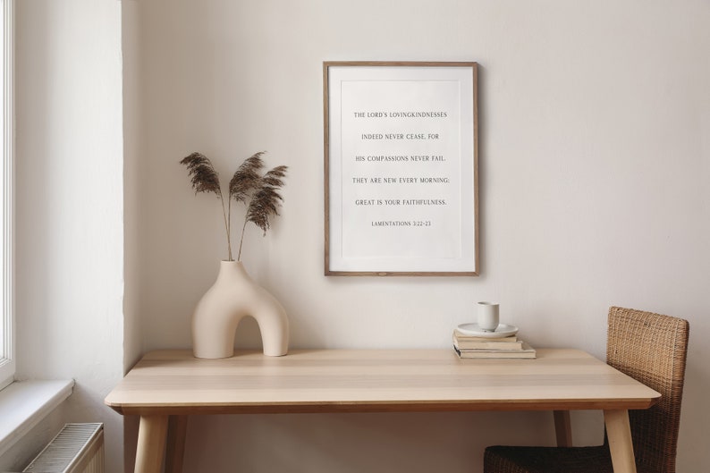 Great is Your Faithfulness - Lamentations 3:22-23, Christian Wall Art ...