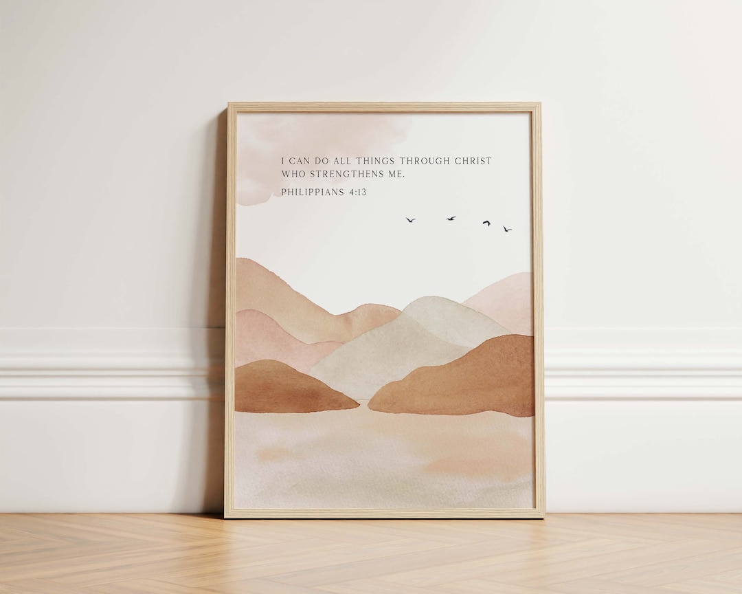 I Can Do All Things - Philippians 4:13, Christian Wall Art, Bible Verse ...