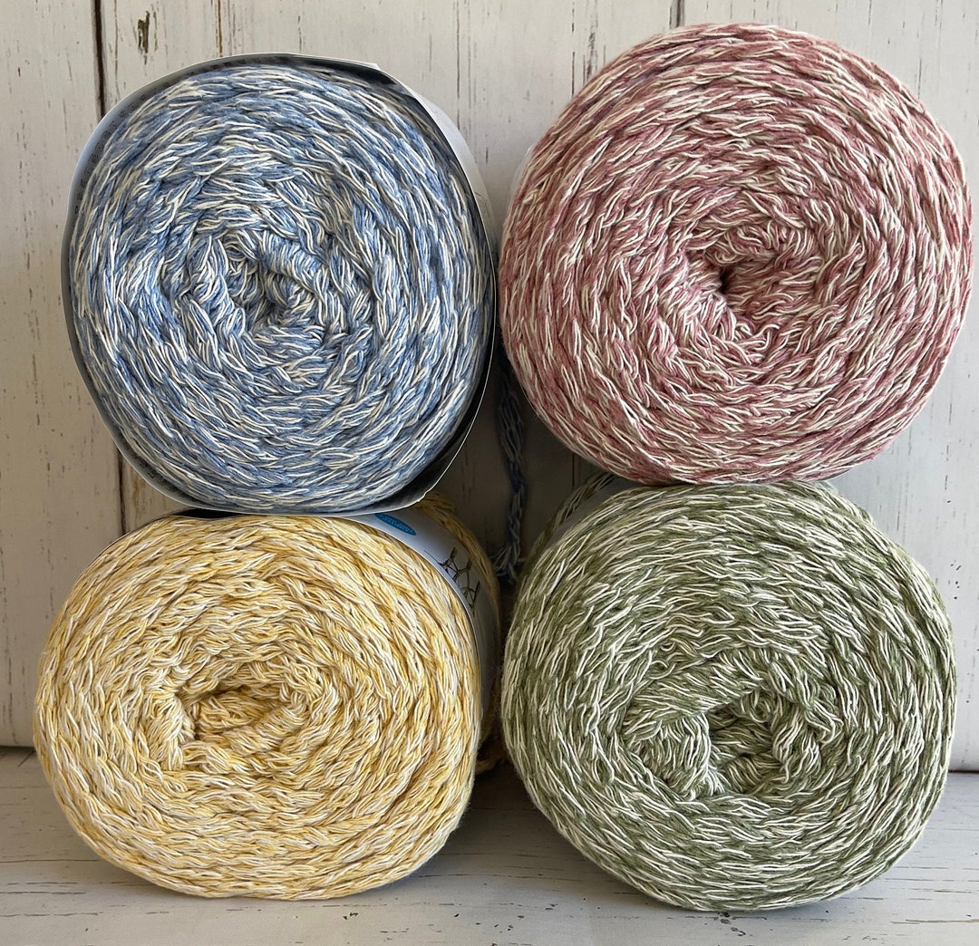 MACRAME COLORS Cornflower Blue Marl, Tan Marl , Yellow Marl, Sage Marl ...