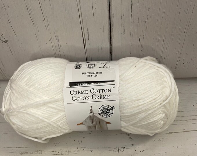 WHITE Yarn Creme Cotton Loops & Threads - Etsy