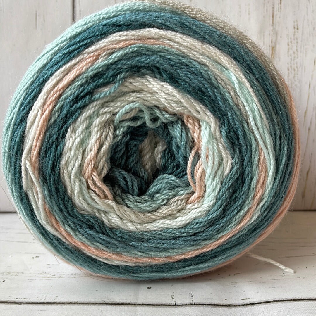 Peach Mint Yarn ~ Caron Skinny Cakes, 8.8 Oz, 795 Yards - Etsy