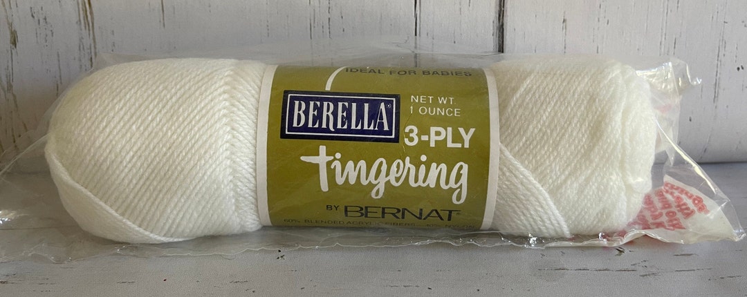 Berella Fingering by Bernat WHITE Made in USA - Etsy