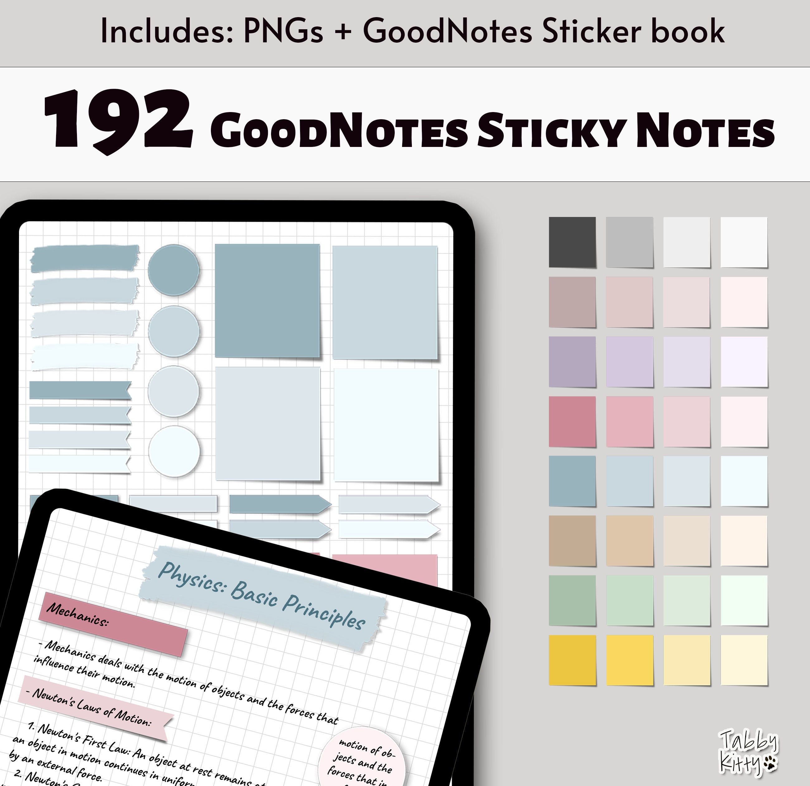 GOODNOTES Sticky Notes Digital Stickers Bundle Pack PNG - Etsy
