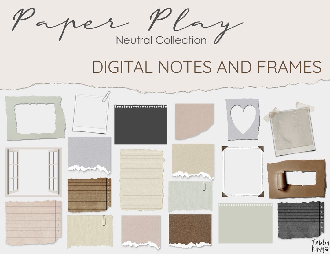 DIGITAL Sticky Notes and Frames Bundle Pack, PNG, Goodnotes, Notability ...