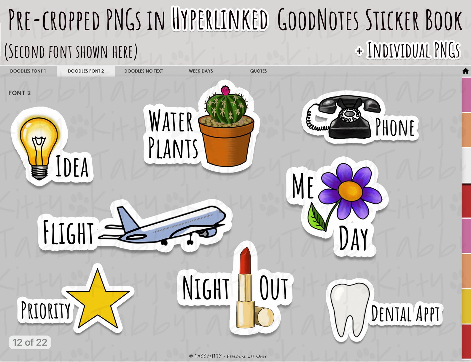 Everyday Life DIGITAL PLANNER Stickers PNG Goodnotes - Etsy