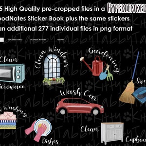 Chores Dark Mode DIGITAL PLANNER Stickers Bundle Pack, PNG, Goodnotes ...