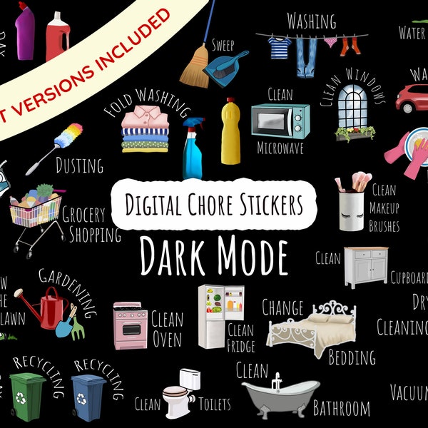 Cleaning Planner Stickers - Etsy