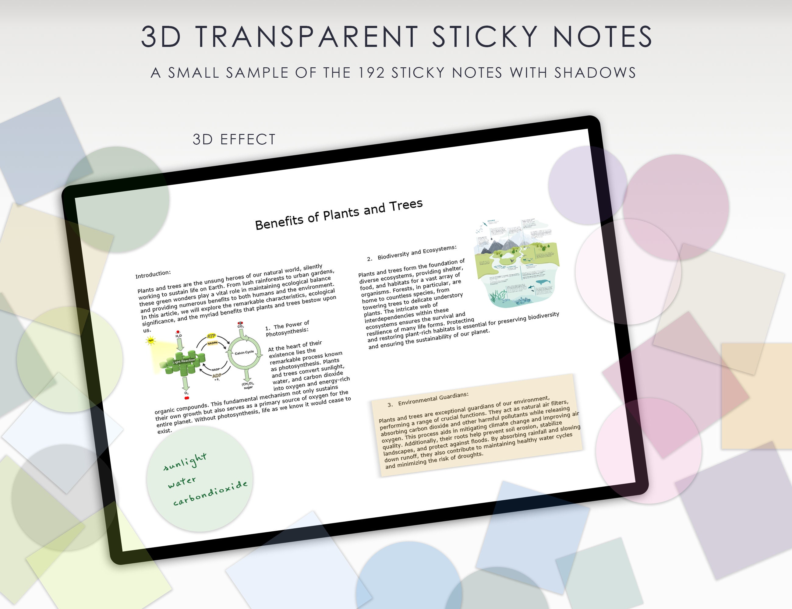 DIGITAL Sticky Notes Transparent Stickers Bundle Pack PNG - Etsy