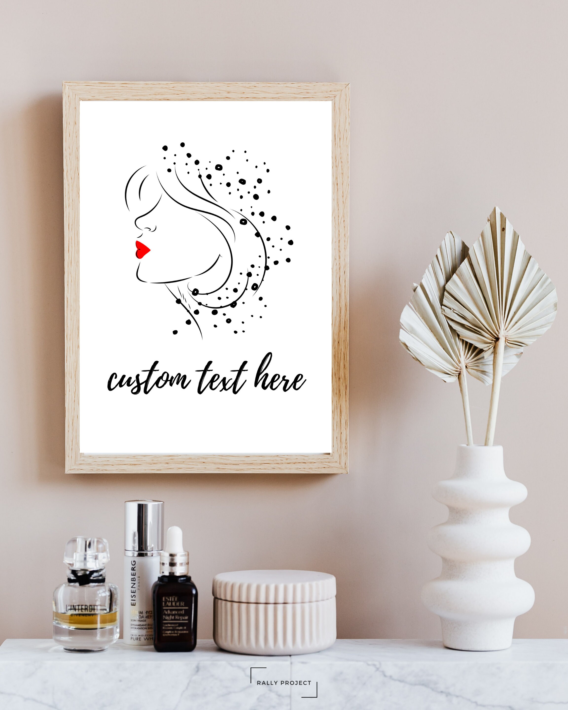 Custom Printable Art Lady Portrait Personalized Custom - Etsy