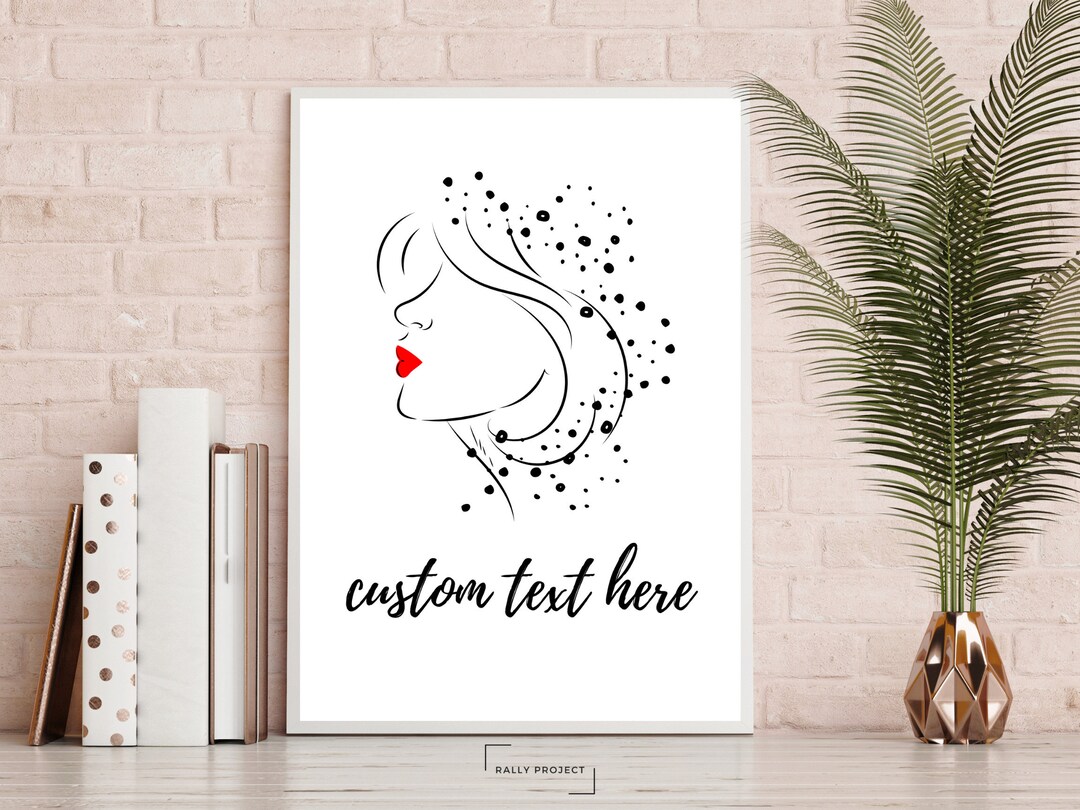 Custom Printable Art | Lady Portrait | Personalized | Custom | Digital ...