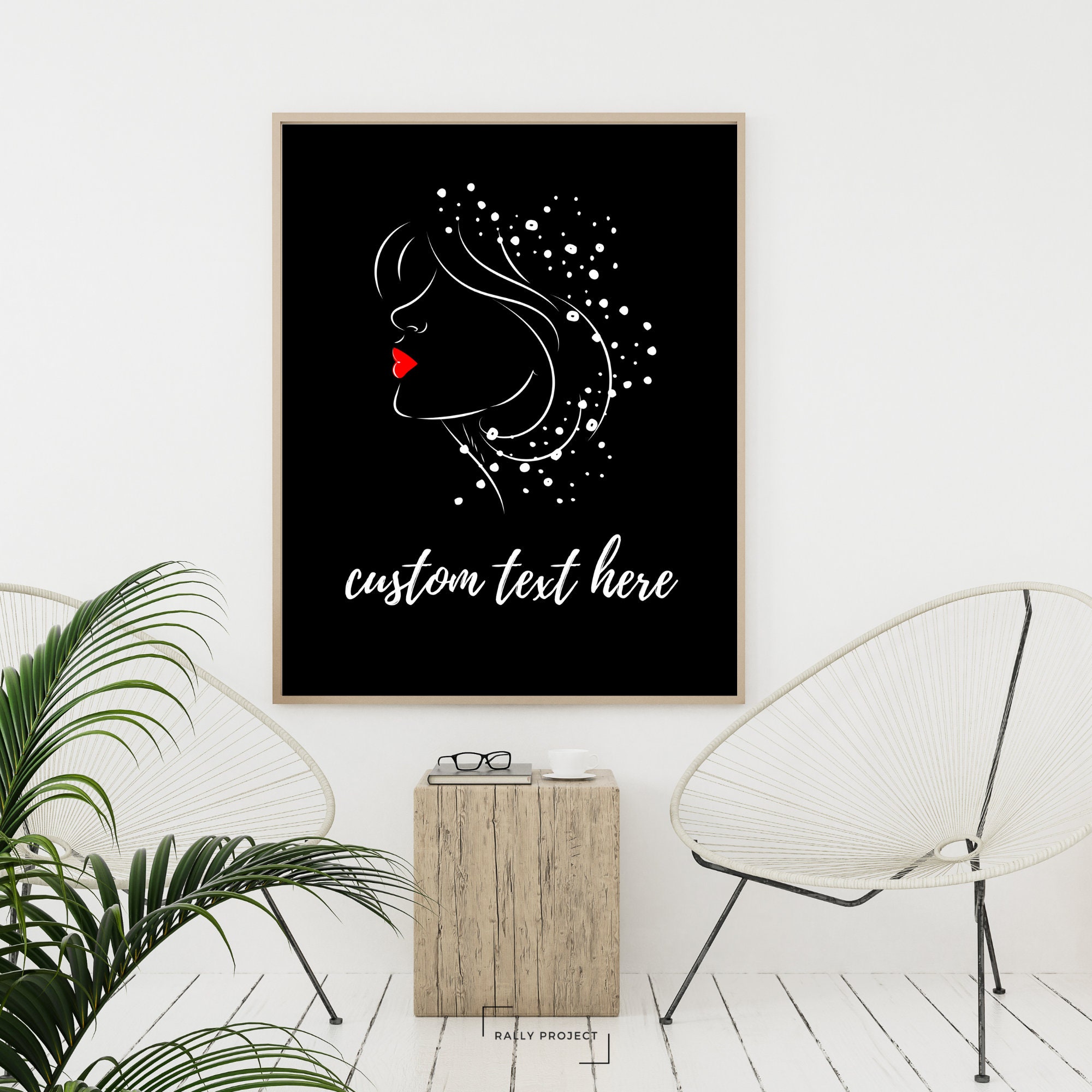 Custom Printable Art Lady Portrait Personalized Custom - Etsy