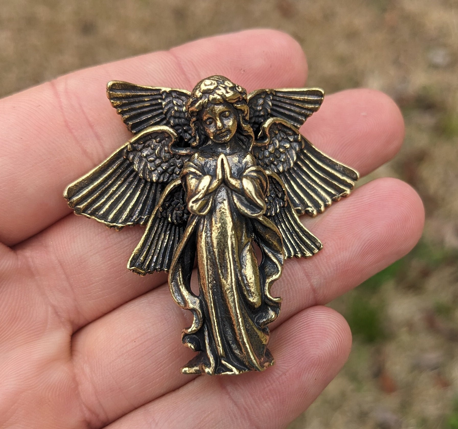 2 Angel Statue Metal Seraphim - Etsy