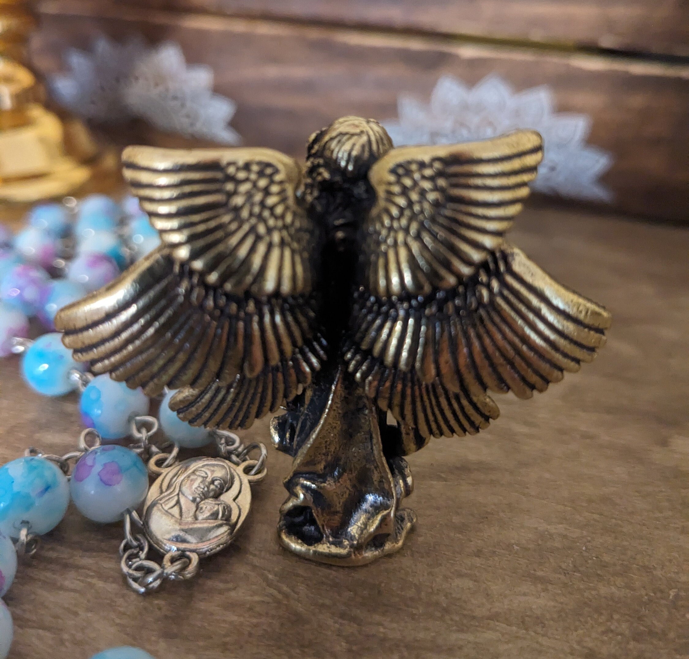 2 Angel Statue Metal Seraphim - Etsy