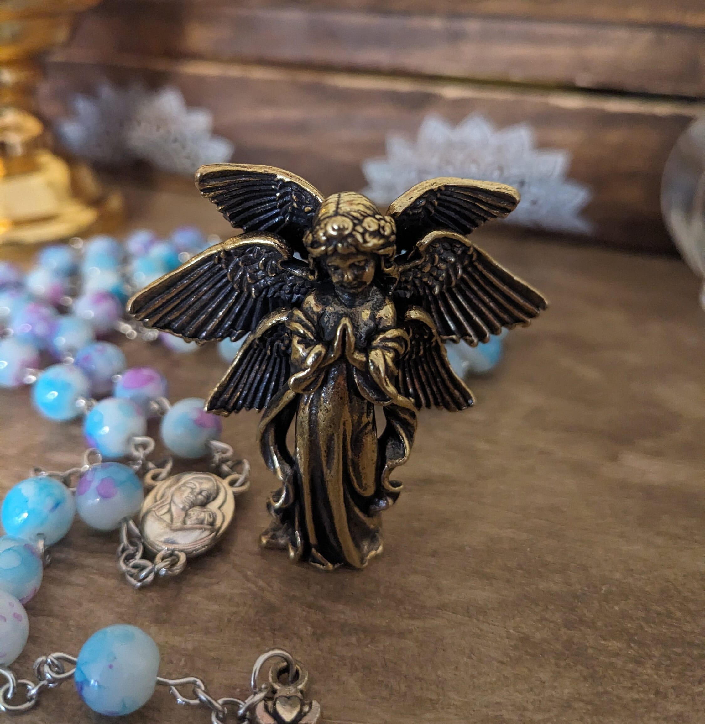 2 Angel Statue Metal Seraphim - Etsy