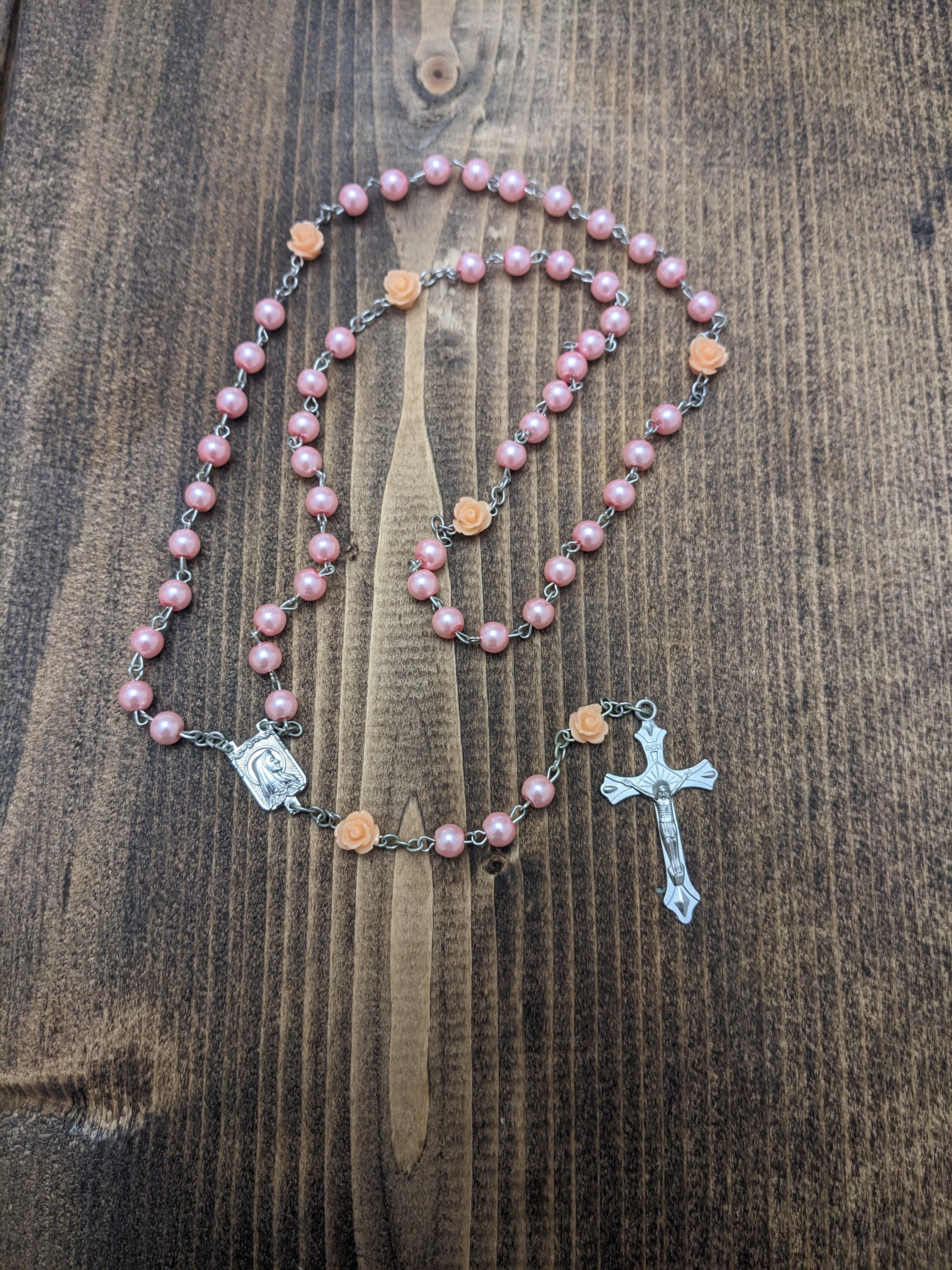 Pink Rose Rosary, Catholic Womens and Girls Confirmation Gifts - Etsy