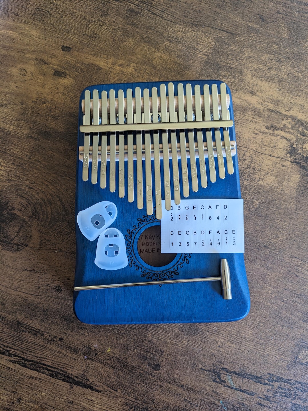 Blue Kalimba 17 Key 7" X 5" - Etsy