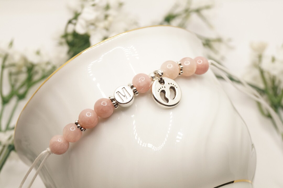 Bracelet Letter, Baby Feet Birth, Pearl Bracelet Baby, Gift Pregnancy Bracelet, Gift for Baby ...