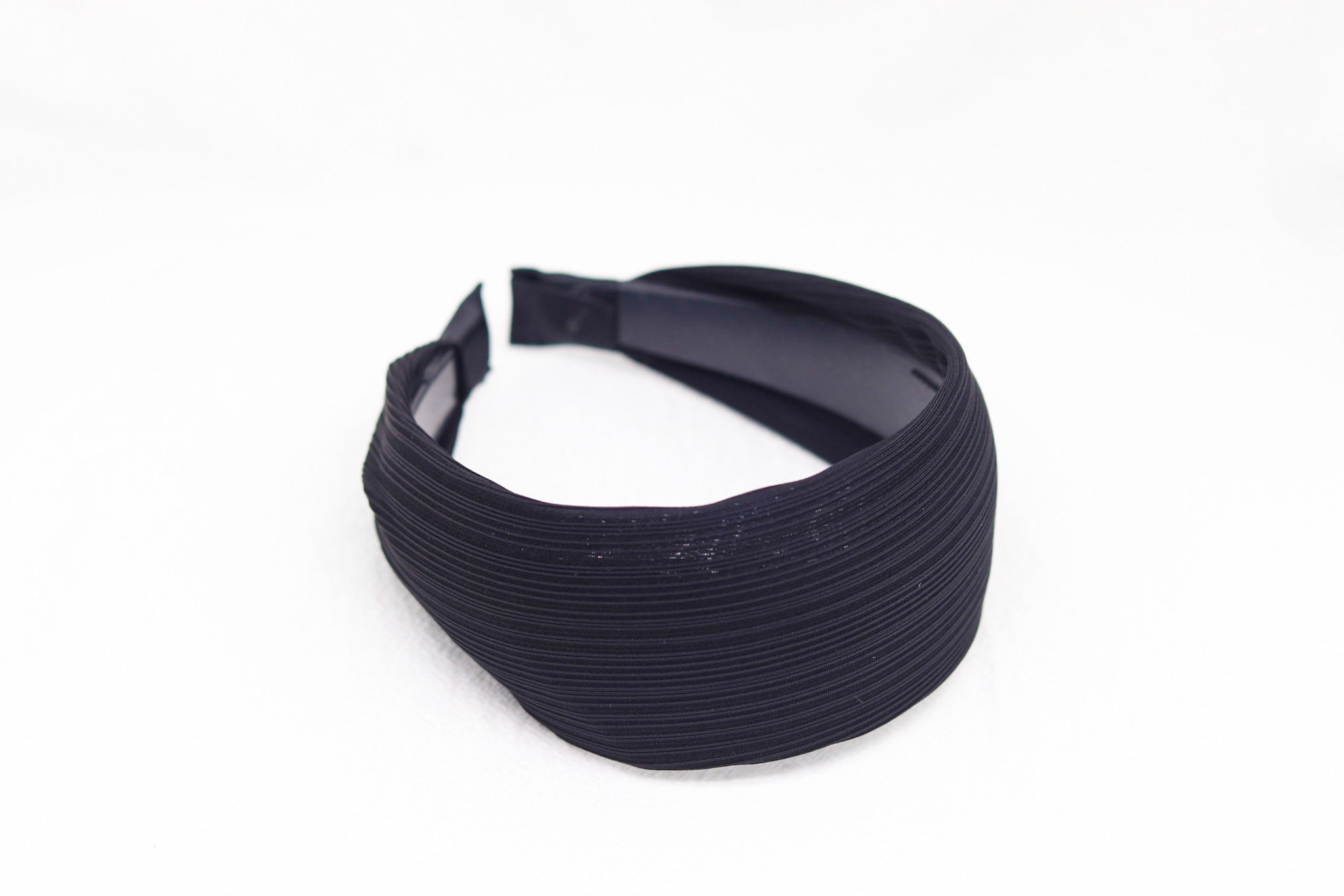 Banda de pelo satinado de diadema ancha negro / rojo / - Etsy España