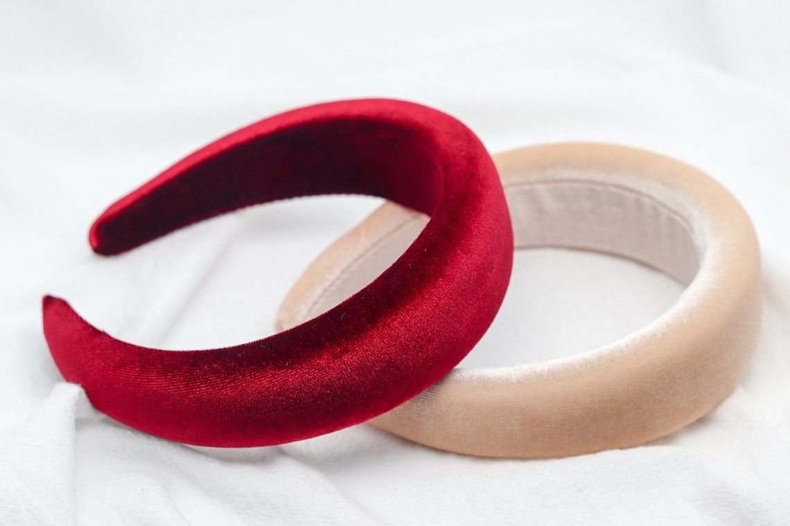 Women Velvet Padded Headband Hair Bandana Alice Band Padded - Etsy