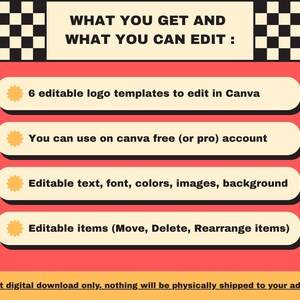 Retro Canva Logo Templates – Comic Style Editable Branding Kit - Etsy