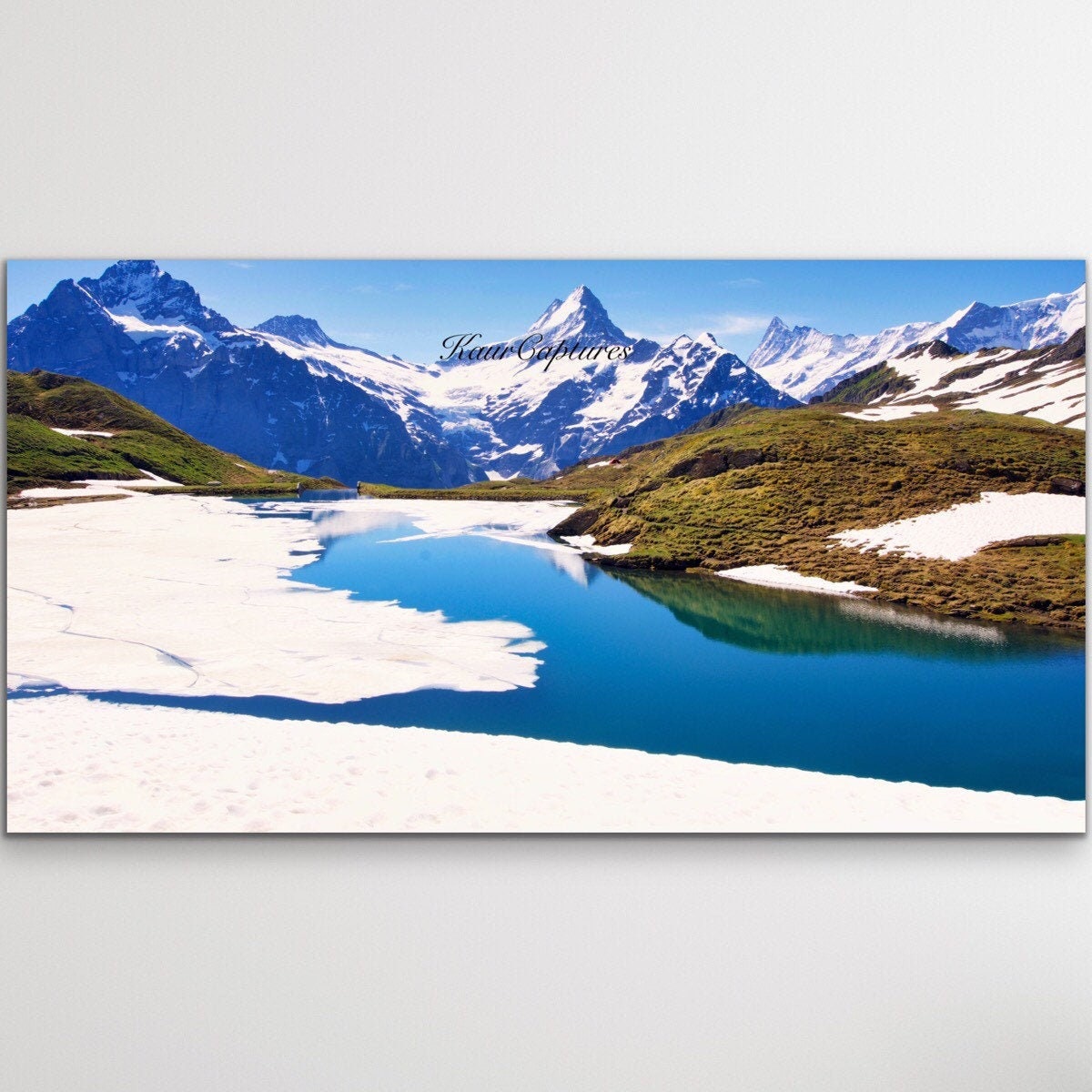 DIGITAL Swiss Alps Print | Mountains Lake Wall Art | Grindelwald Photo ...