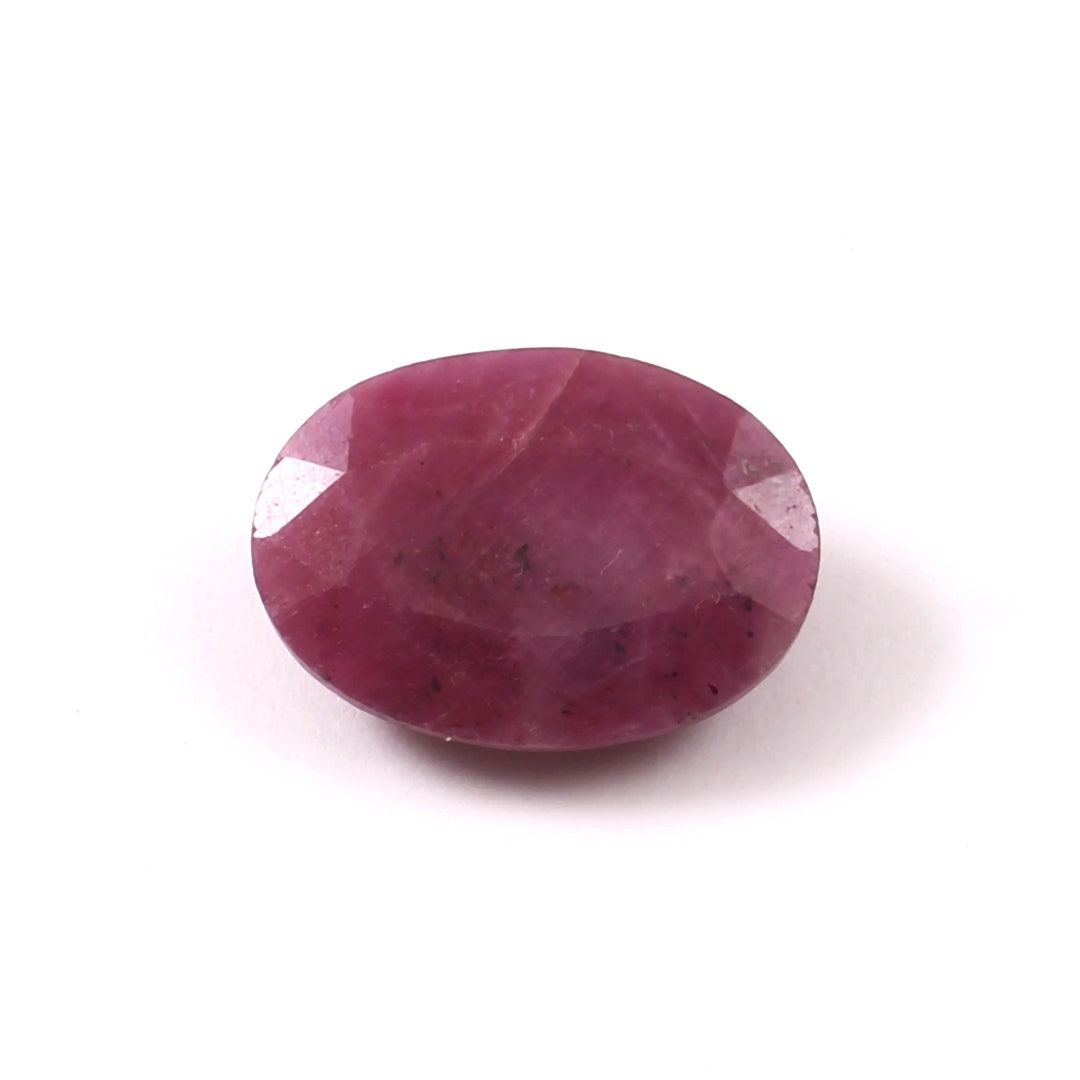Ruby Faceted Ruby Gemtone Oval Cut Gemstone Egg Shape Faceted Ruby ...