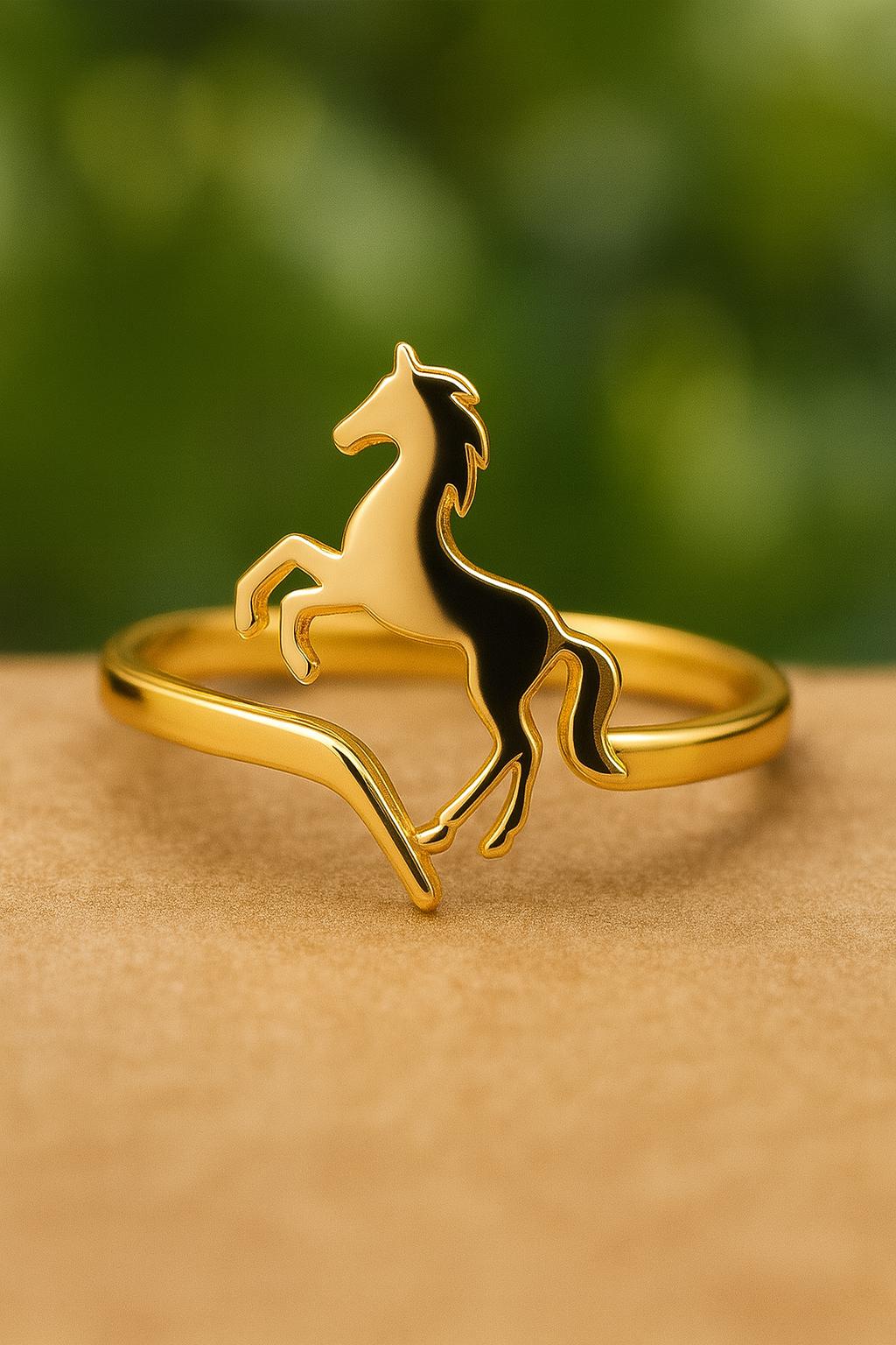 Sterling Silver Rearing Horse Ring: Equestrian Jewelry Gift - Etsy
