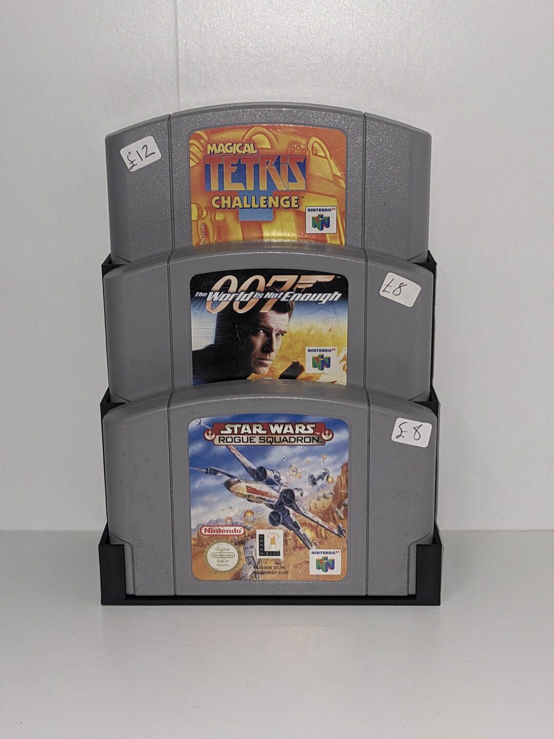 N64 Nintendo 3 Tall Retro Game Storage Holder Rack Display Stand Tower ...
