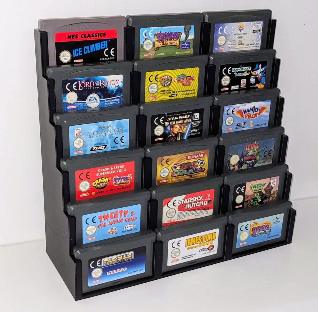 Nintendo Game Boy Advanced GBA 18 Retro Game Storage Holder Rack ...
